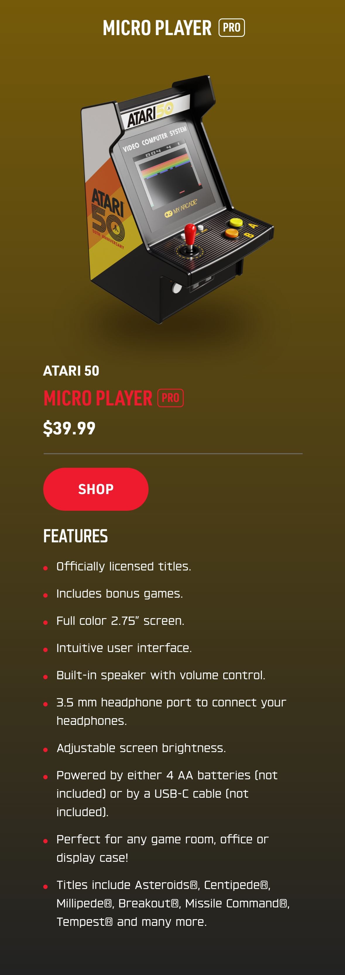 Play Atari Anywhere - The Atari 50 Collection – My Arcade®