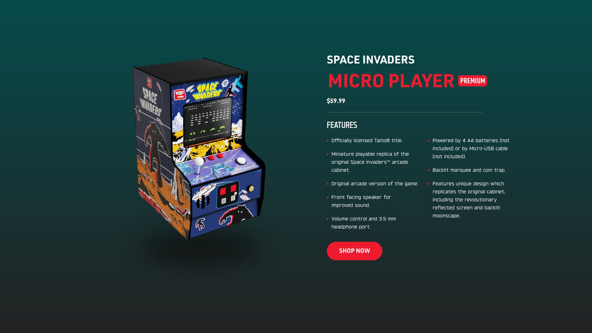 Play Space Invaders Anywhere – My Arcade®