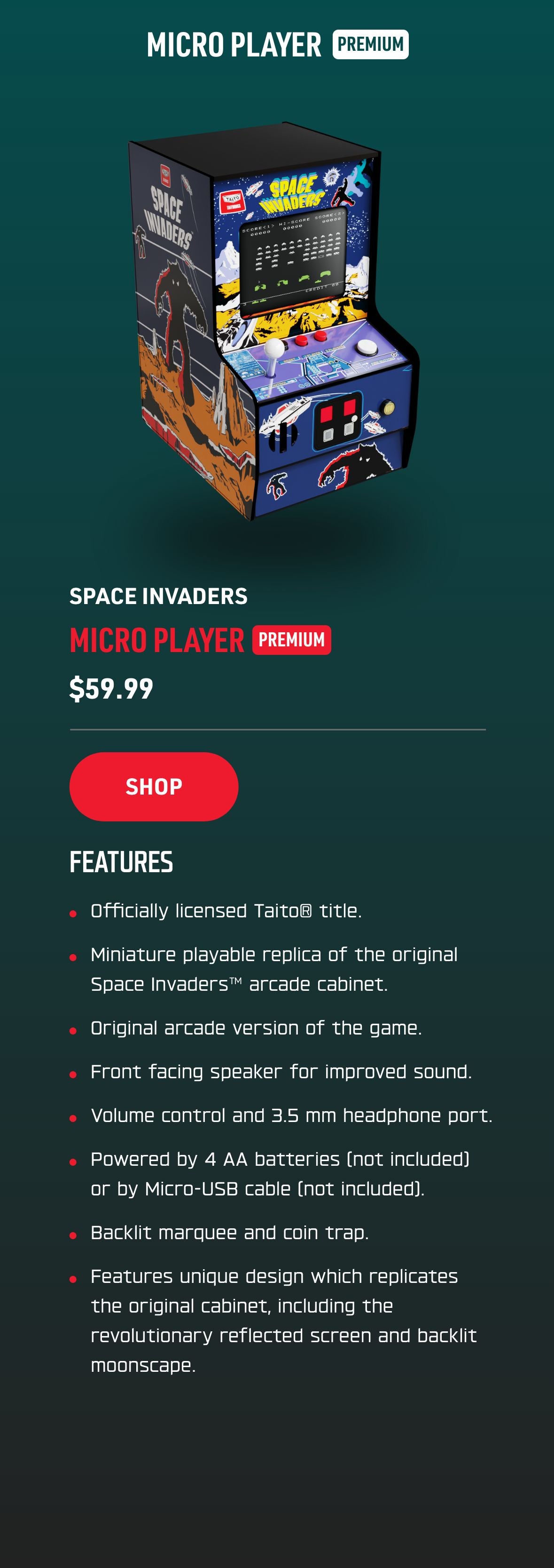 Play Space Invaders Anywhere – My Arcade®