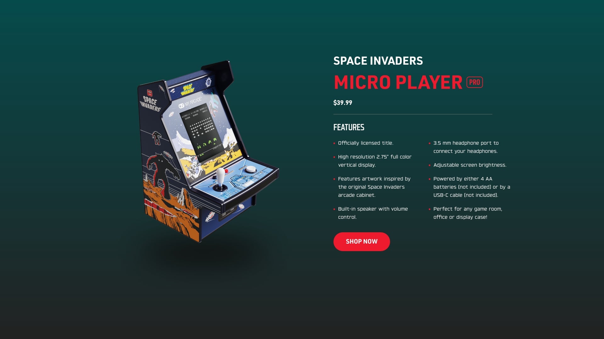 Play Space Invaders Anywhere – My Arcade®