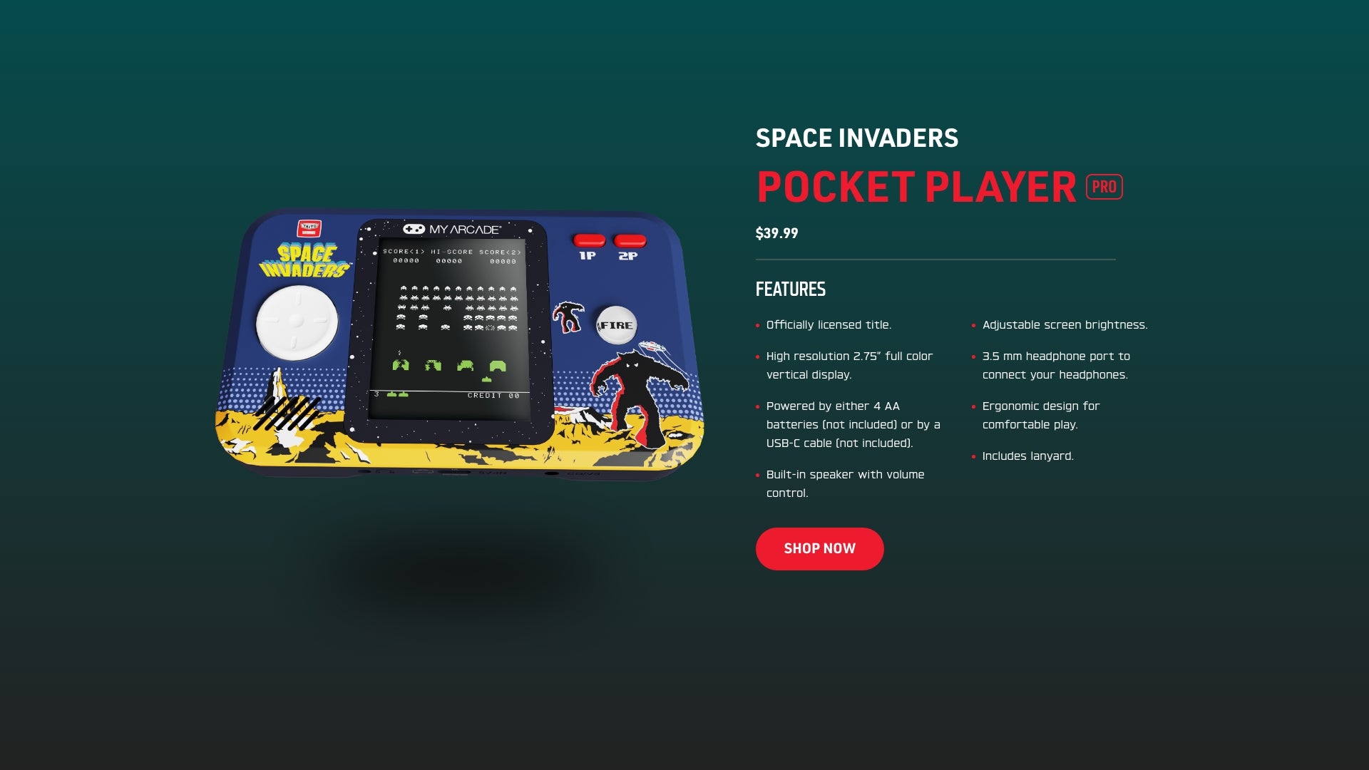 Play Space Invaders Anywhere – My Arcade®