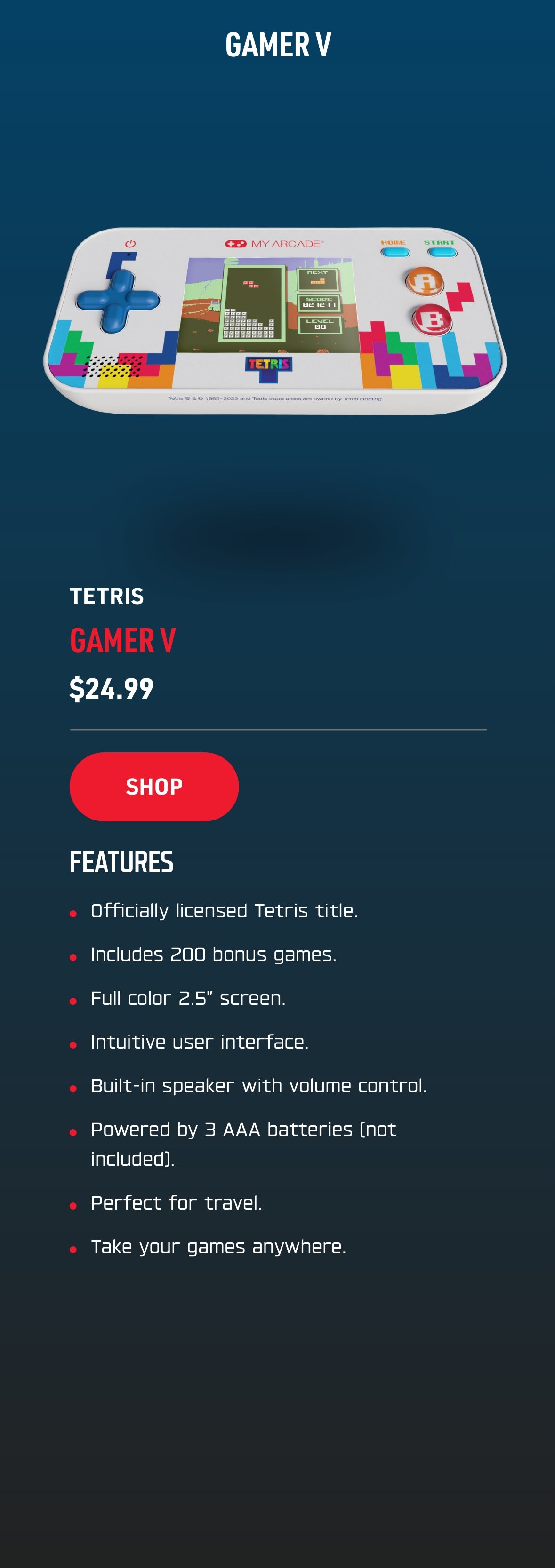 Play Tetris 8bit Anywhere – My Arcade®